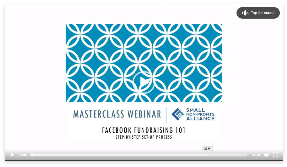 Facebook Fundraising resources – Small Non-Profits Alliance